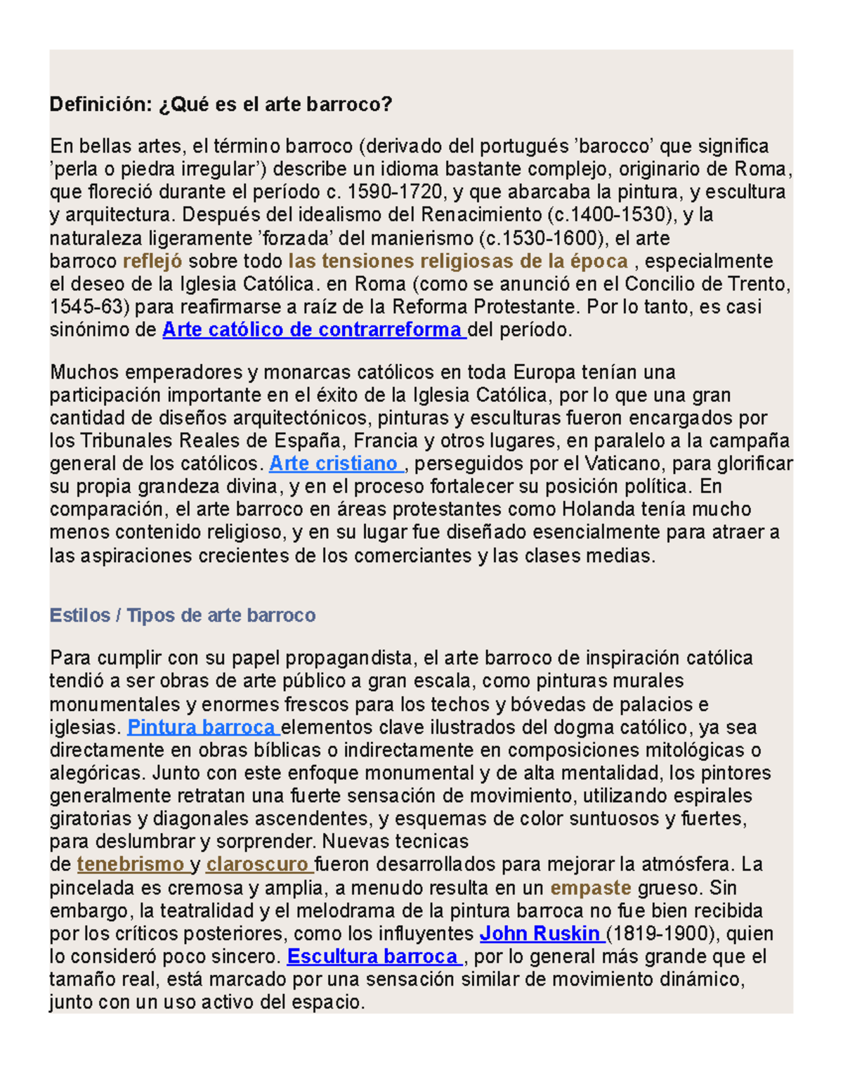 Parcial Barroco - Definición: ¿Qué es el arte barroco? En bellas artes ...