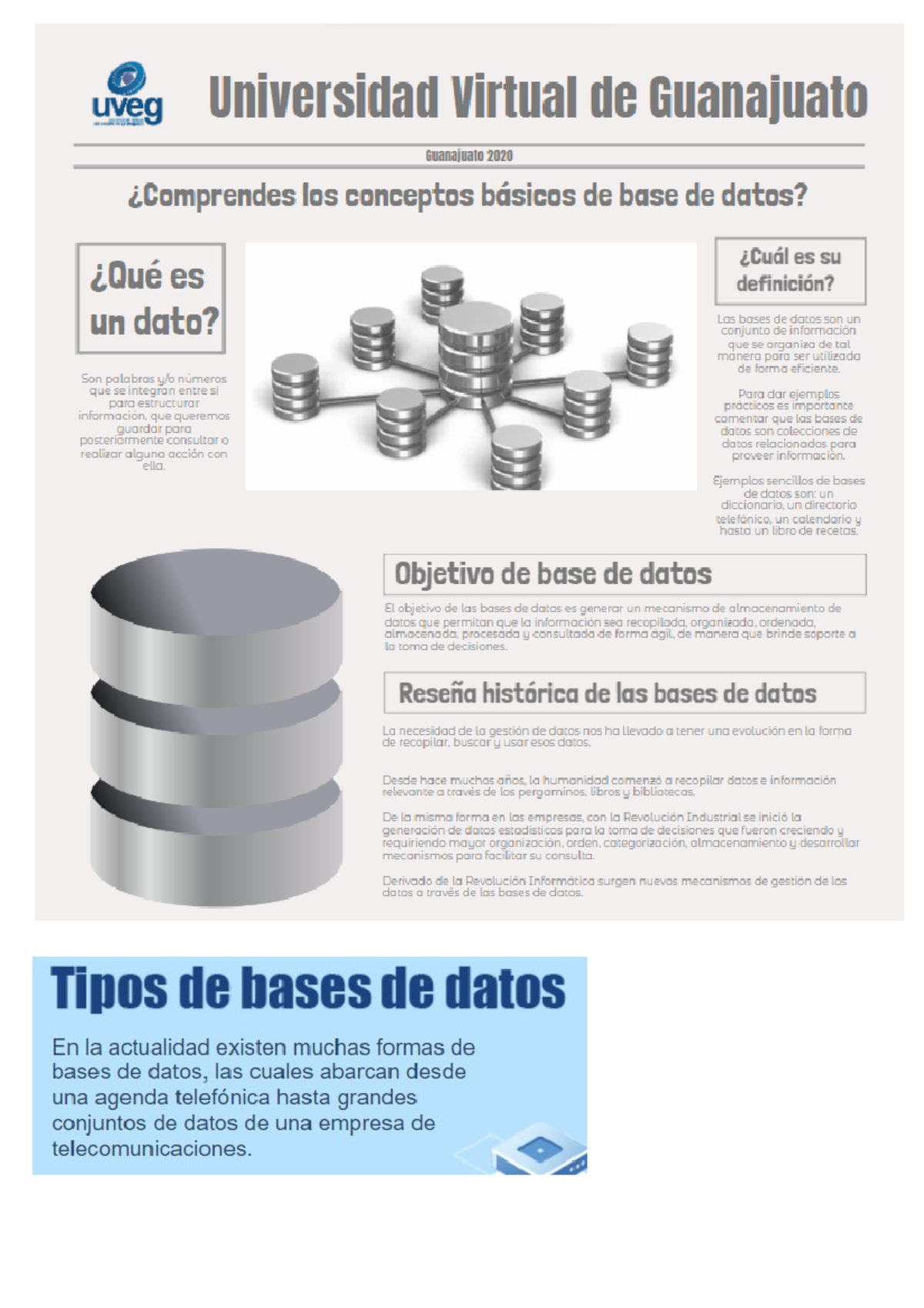 Lección 1. ¿Comprendes los conceptos básicos de base de datos - Sistemas de Bases de Datos - Studocu