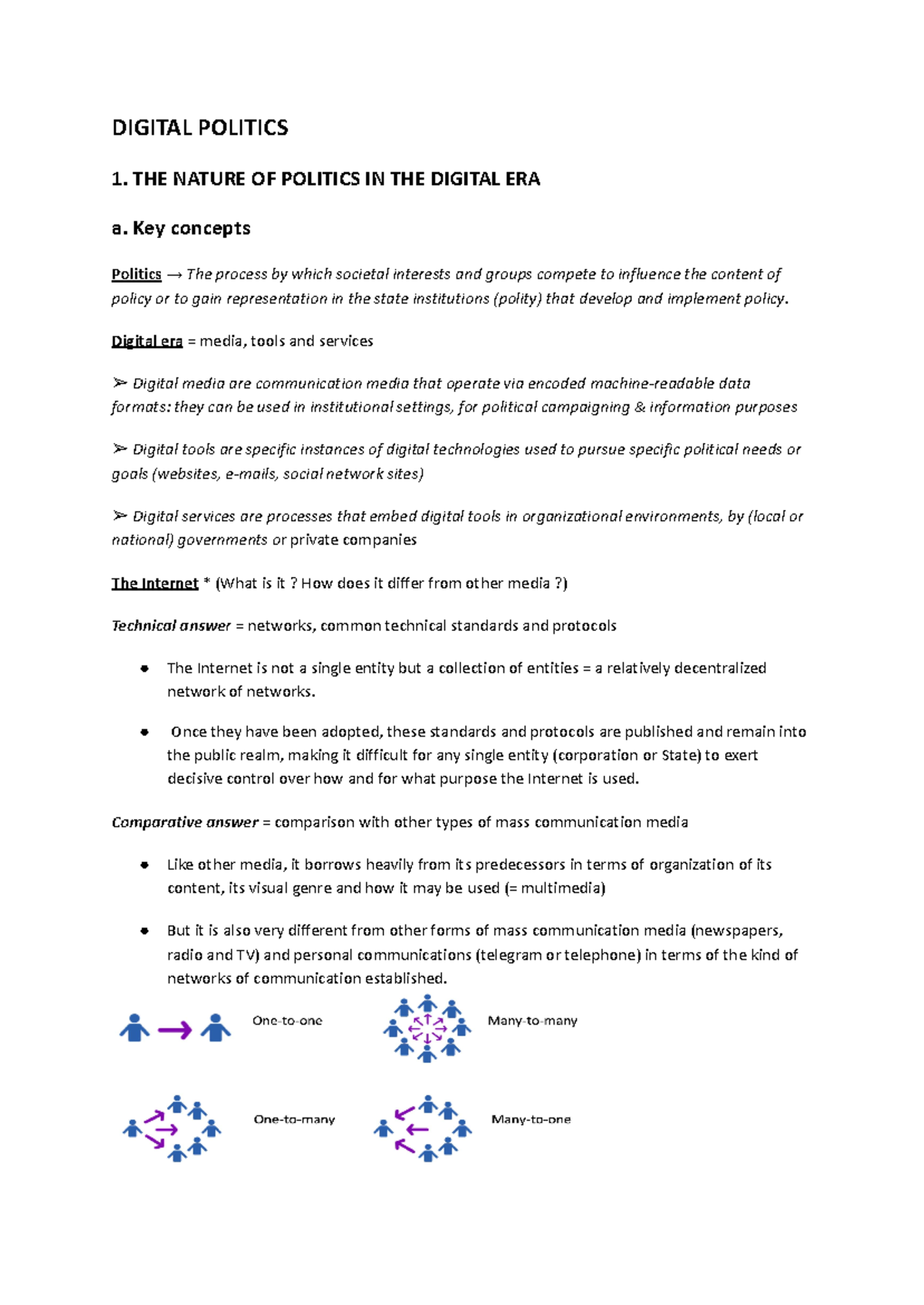 Digital Politics - DIGITAL POLITICS 1. THE NATURE OF POLITICS IN THE ...