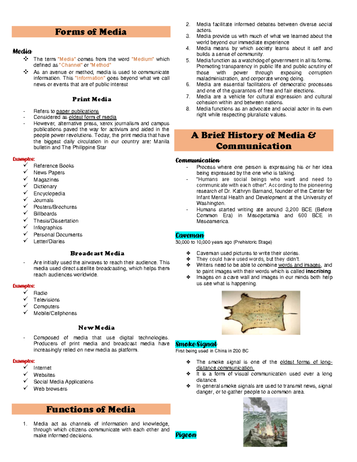 MIL (Midterm) - Forms of Media Media The term “Media” comes from the ...