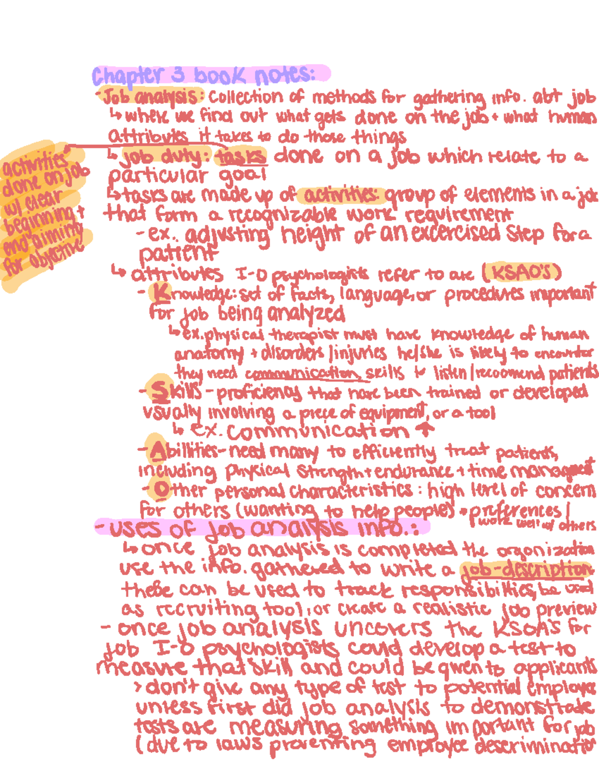 Chpt 3 book notes psych. in workplace - Chapter 3 book notes ...