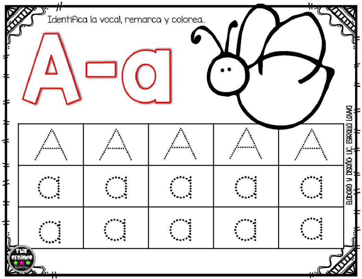 Trazos vocales - aprendiendo - Identifica y colorea. Identifica y ...