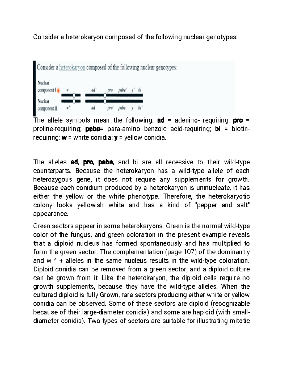 4th lecture, Genetics - Thanks - Consider a heterokaryon composed of ...