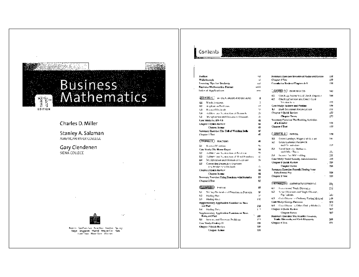 Bm - Includes practices - Business Mathematics EDITION Charles D ...