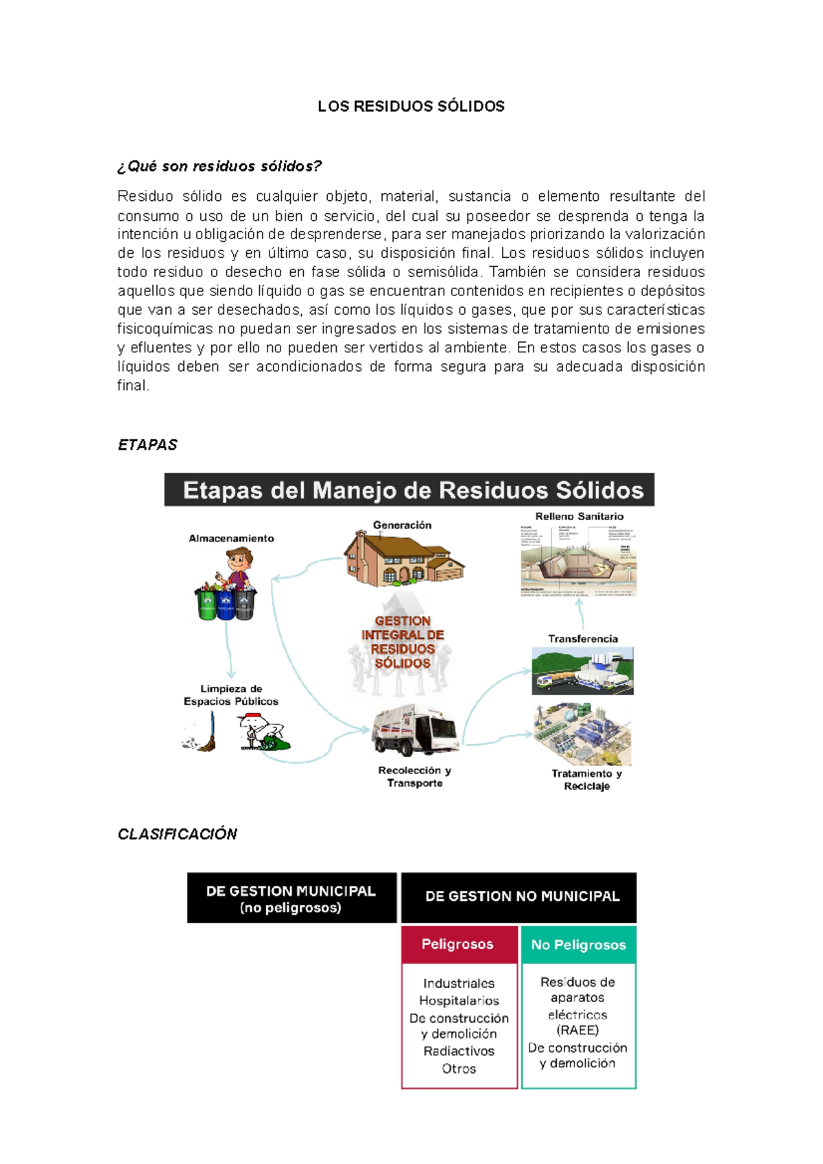 Los residuos sólidos - LOS RESIDUOS SÓLIDOS ¿Qué son residuos sólidos? Residuo sólido es ...