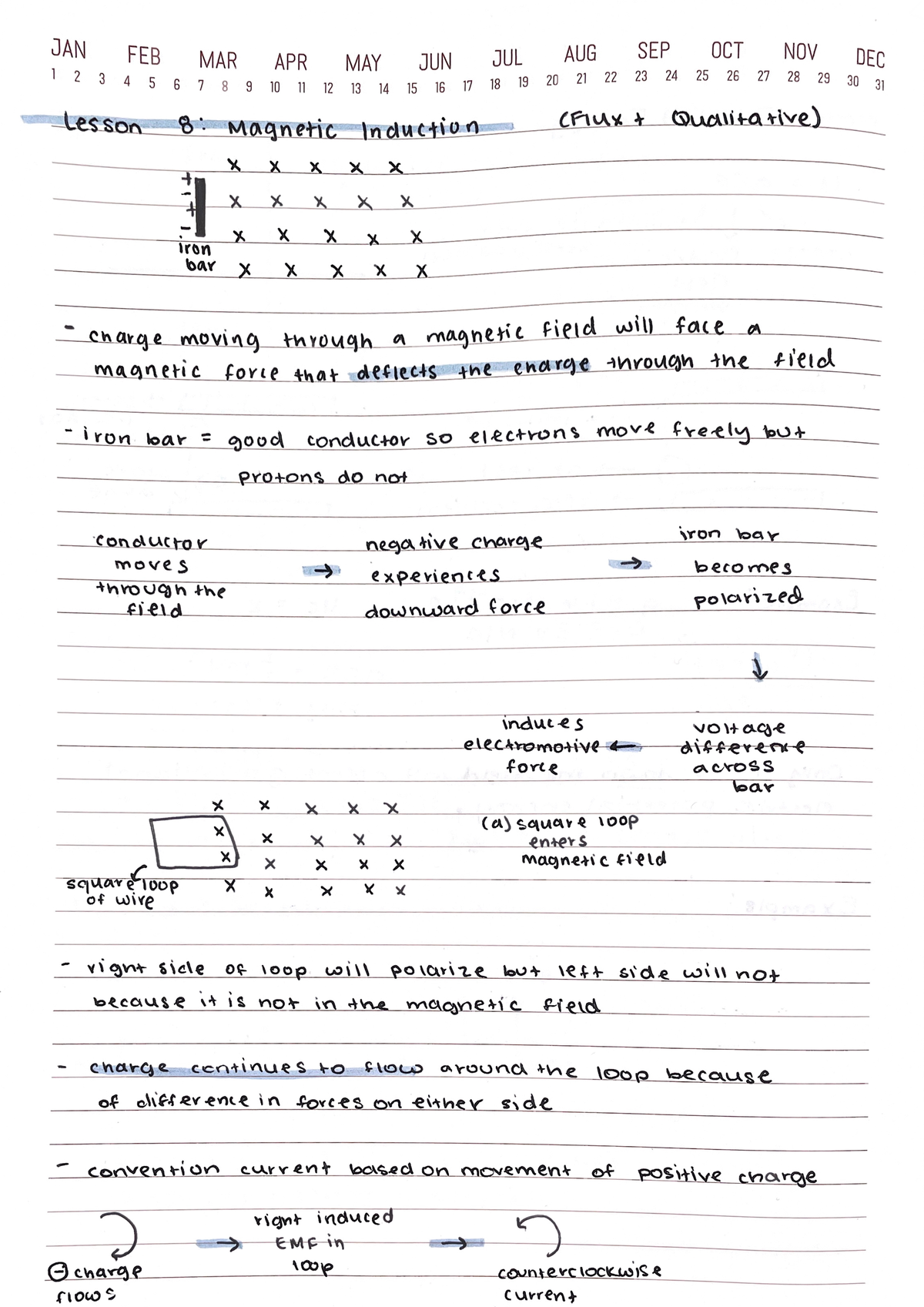 Lesson 8 Magnetic Induction Notes - JAN FEB MAR APR MAY JUN JUL AUG SEP ...