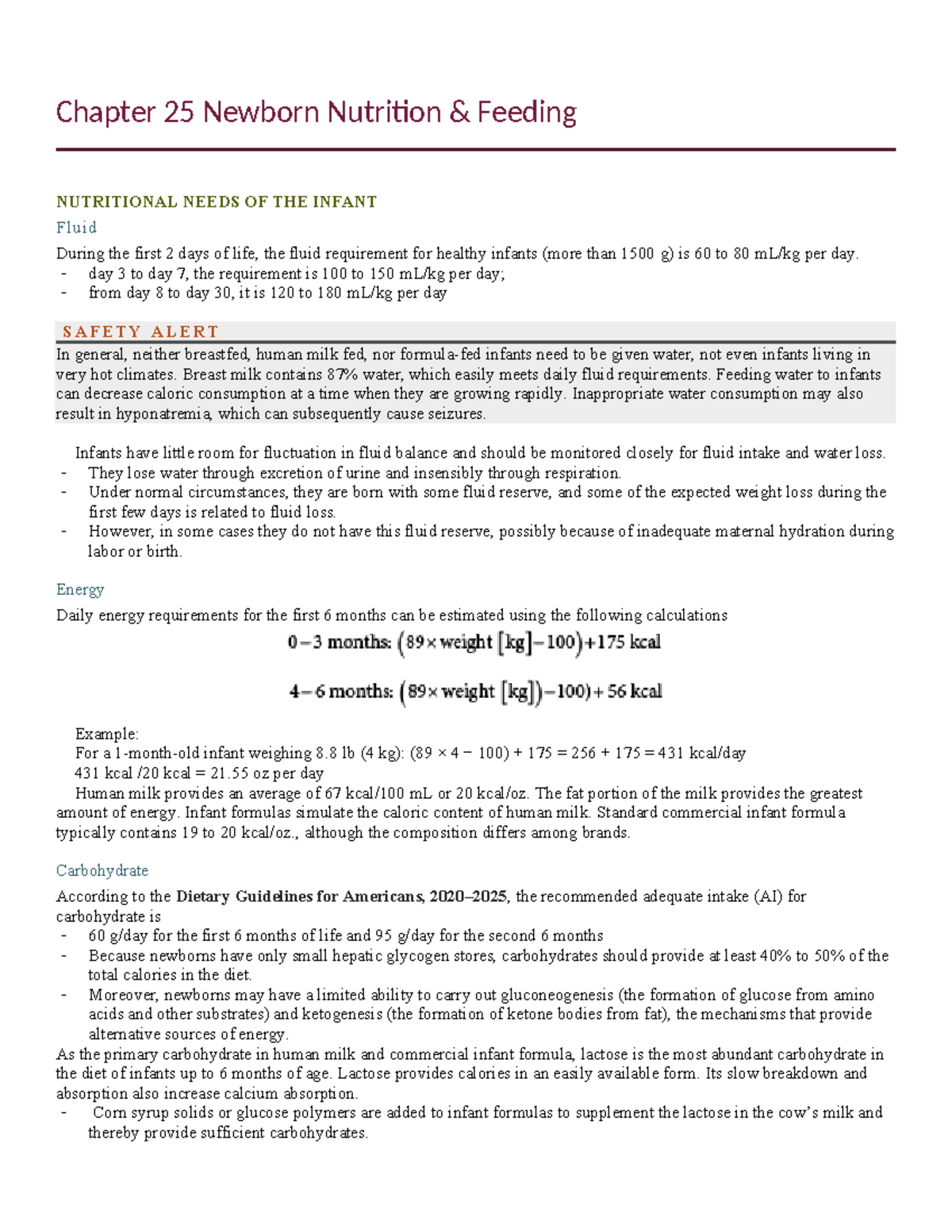 Chapter 25 Newborn Nutrition - Chapter 25 Newborn Nutrition & Feeding ...