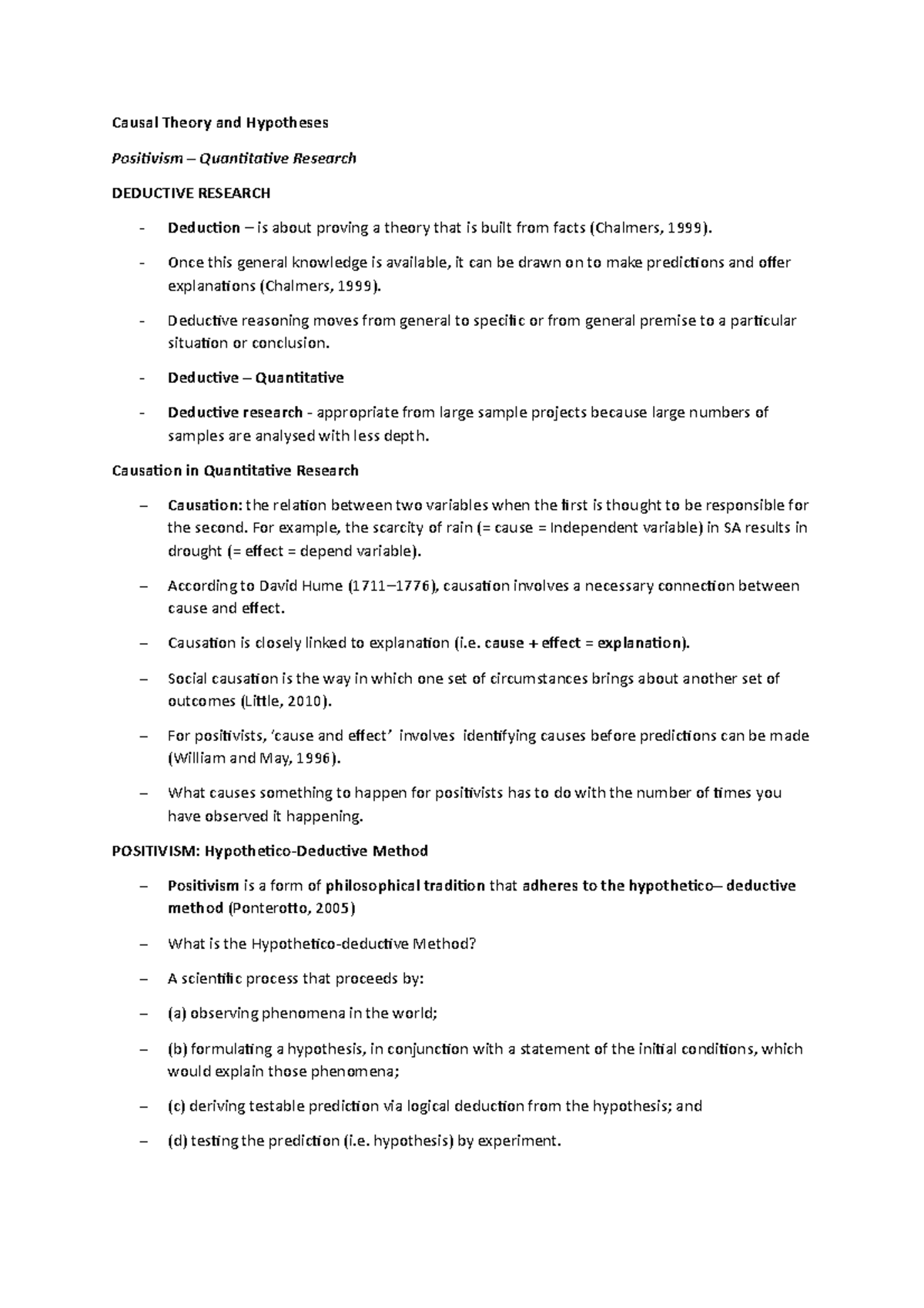 Causal Theory - Once this general knowledge is available, it can be ...