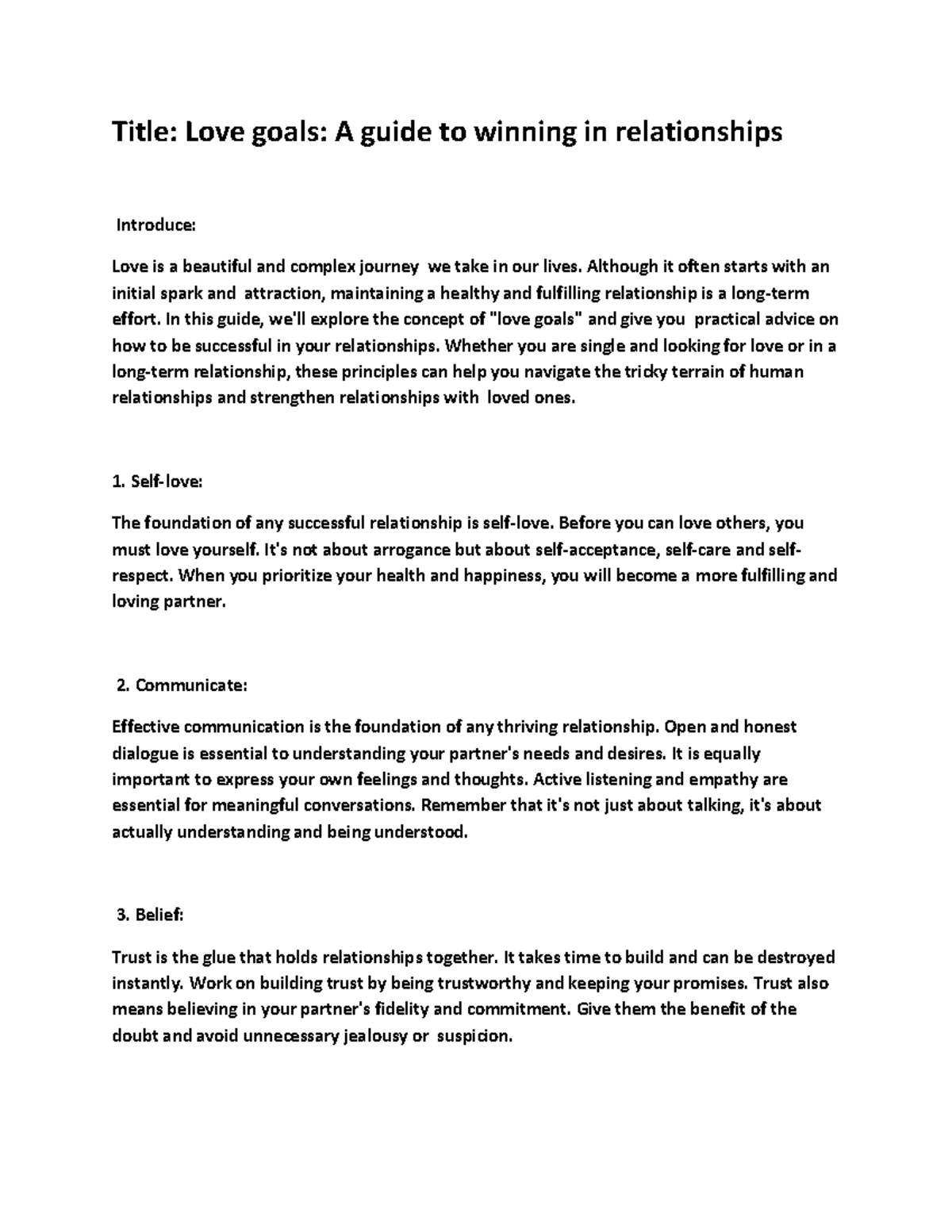 Love goals A guide to winning in relationships - Title: Love goals: A ...