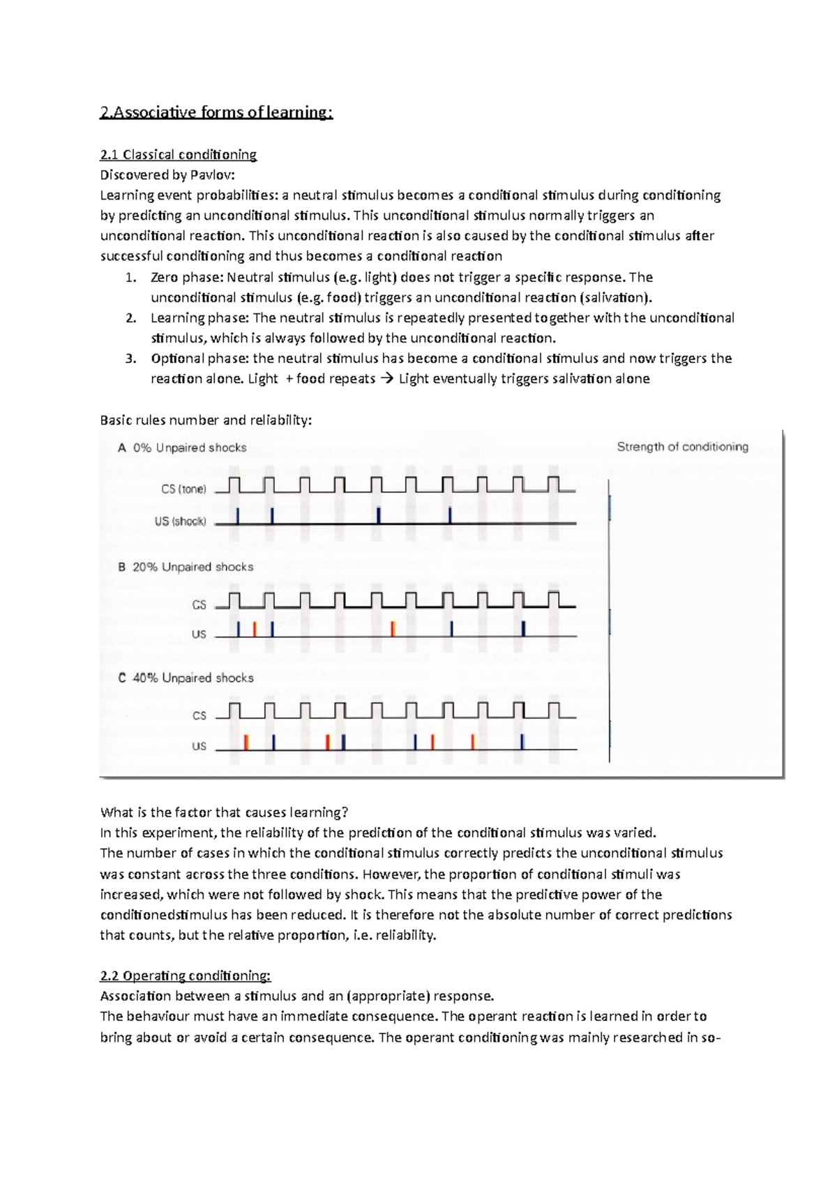 Session 12.2 - Associative Learning - 2 forms of learning: 2 Classical ...