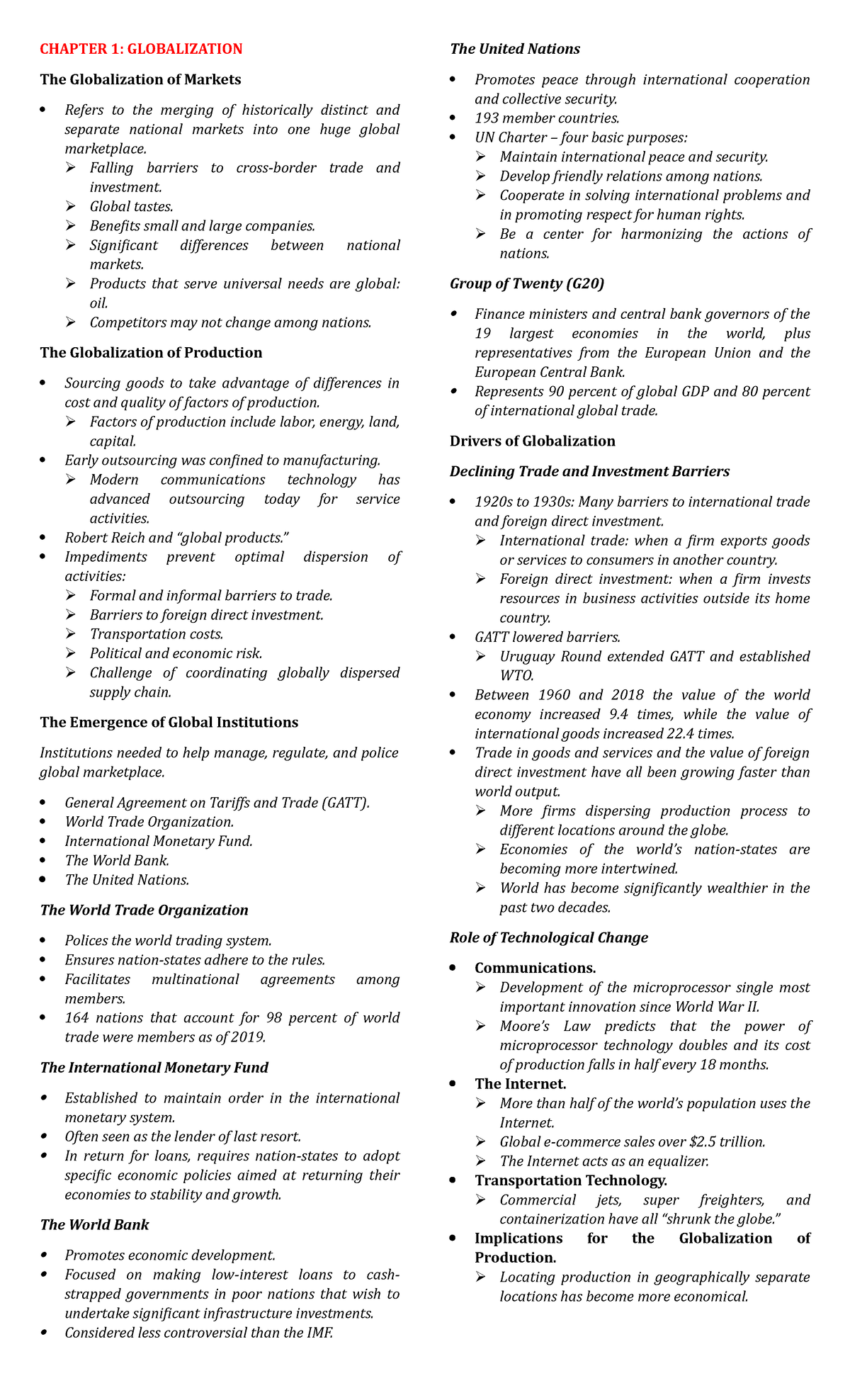 Chapter 1 8 Final - sample - CHAPTER 1: GLOBALIZATION The Globalization ...