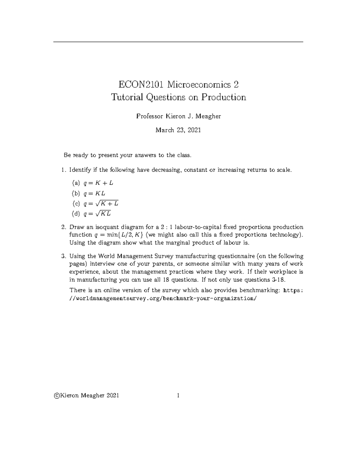 ECON2101-2021-Tutorial-Production and WMS-v1-questions with wms survey ...