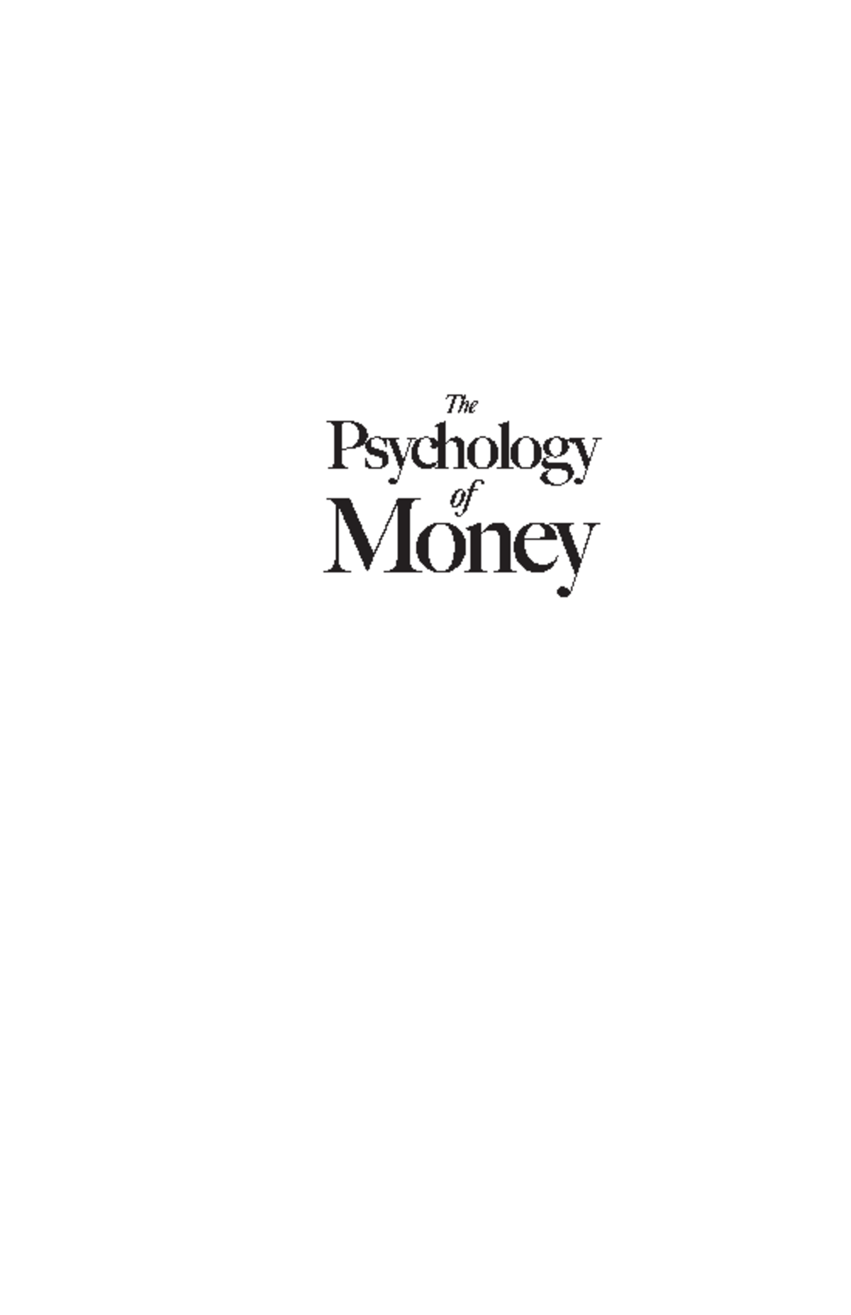 INTRODUCTION TO PHILOSOPHY AND CRITICAL THINKING - Money Psychology of ...