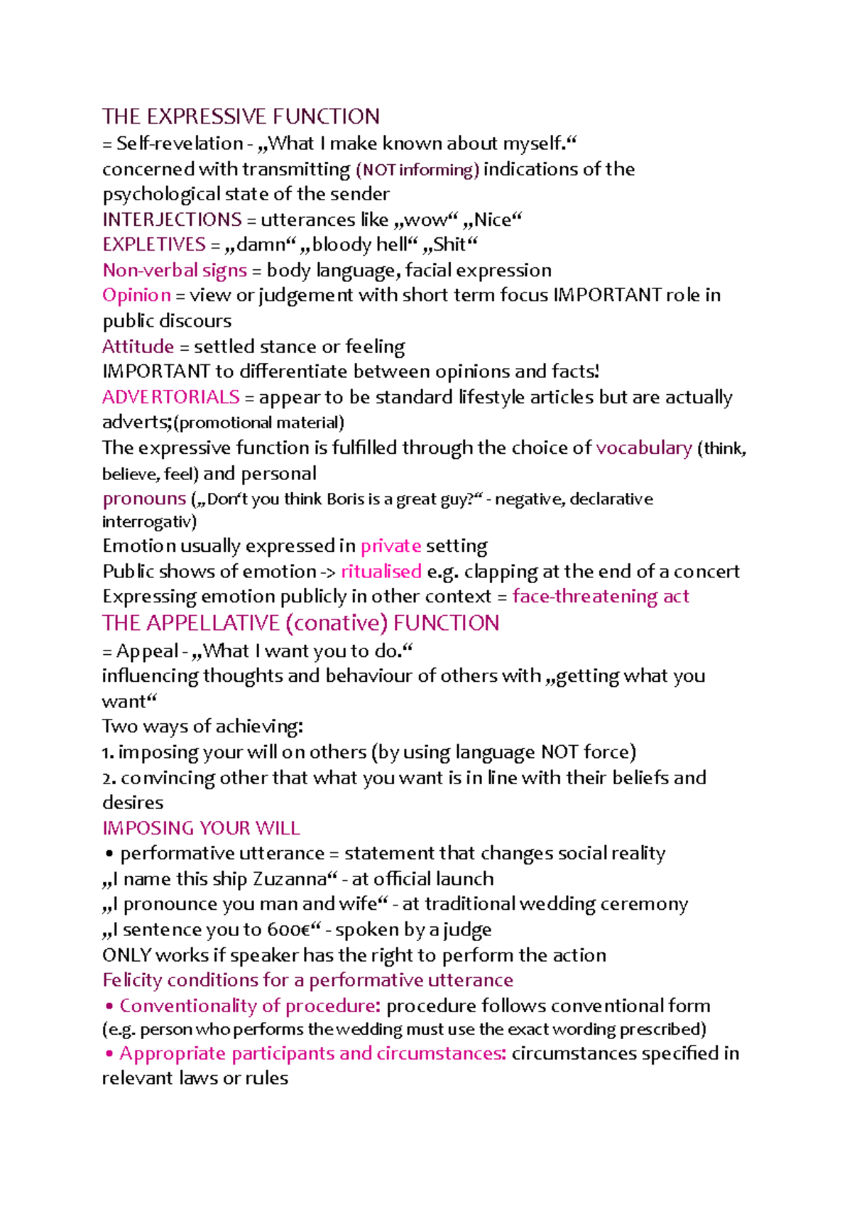 THE Expressive Function - THE EXPRESSIVE FUNCTION = Self-revelation ...