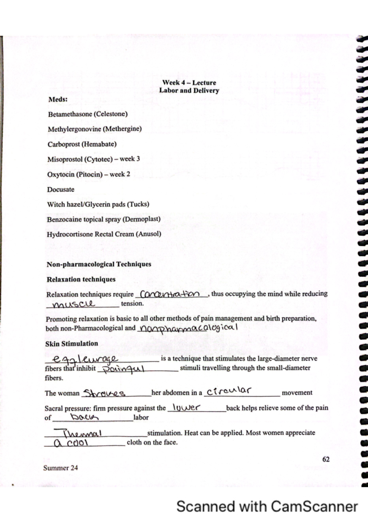 166 wk 4 - N/a - Week 4 Lecture Labor and Delivery Meds: Betamethasone (Celestone ...