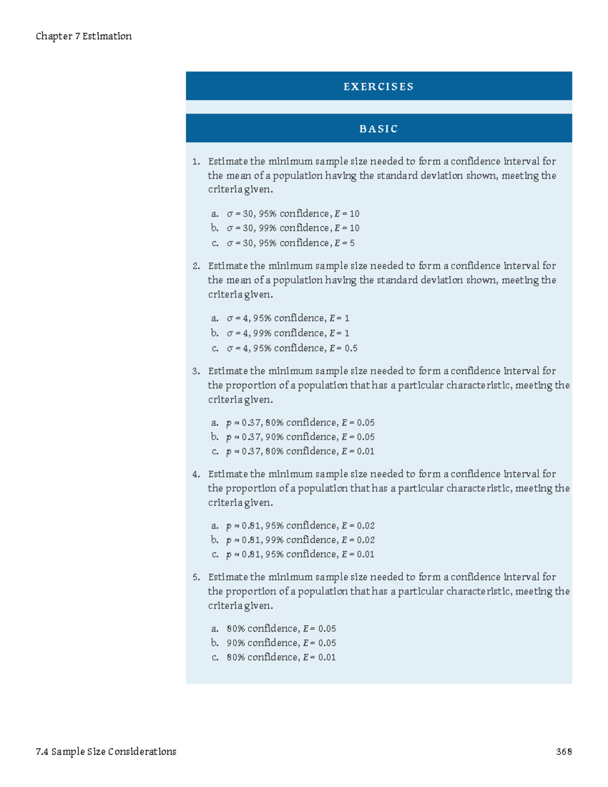 Sample size determination - Business Statistic - BUP - Studocu