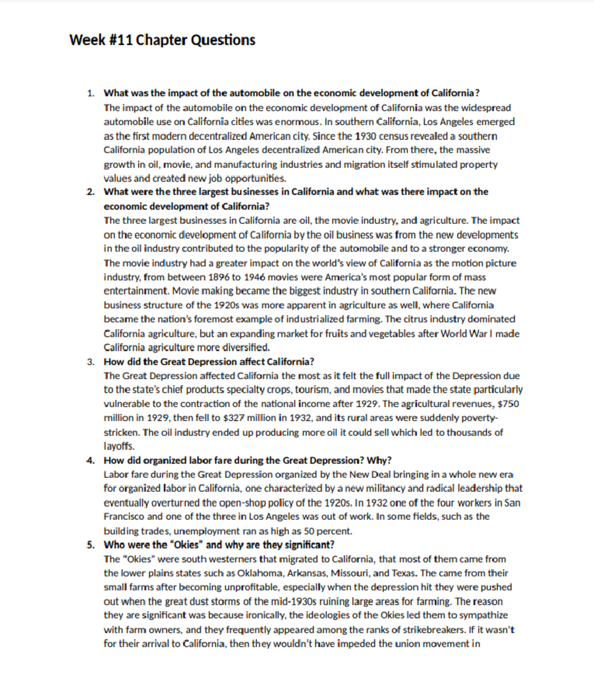 HIST 120 Week 11 - Week 11 questions and articles answers. - HIST 120 ...