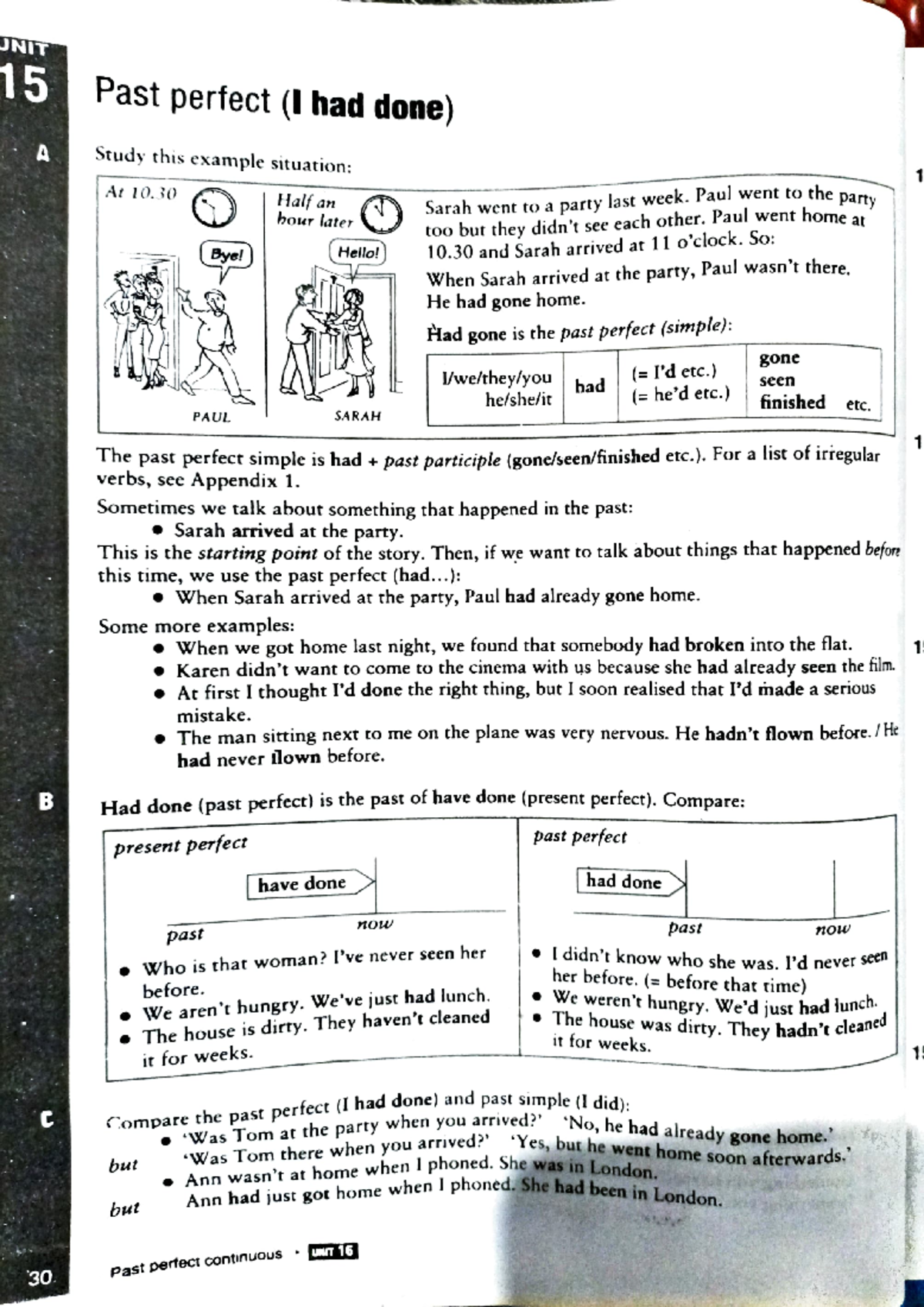 Past Perfect - Easy grammer - JNIT 15 Past perfect (I had done) Study ...