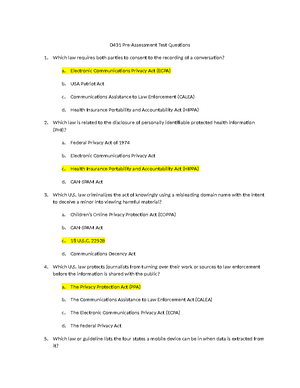 D431 task 1 - Digital Forensics performance assessment - D431 Task 1 A1 ...