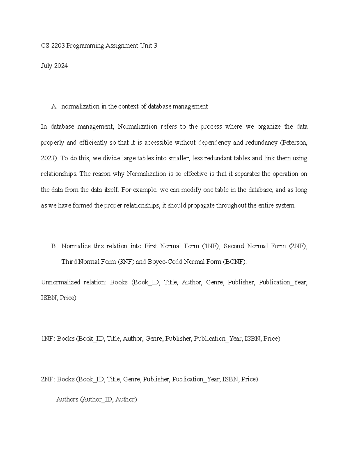 Cs 2203 Programming Assignment 3 Cs 2203 Programming Assignment Unit 3 July 2024 A