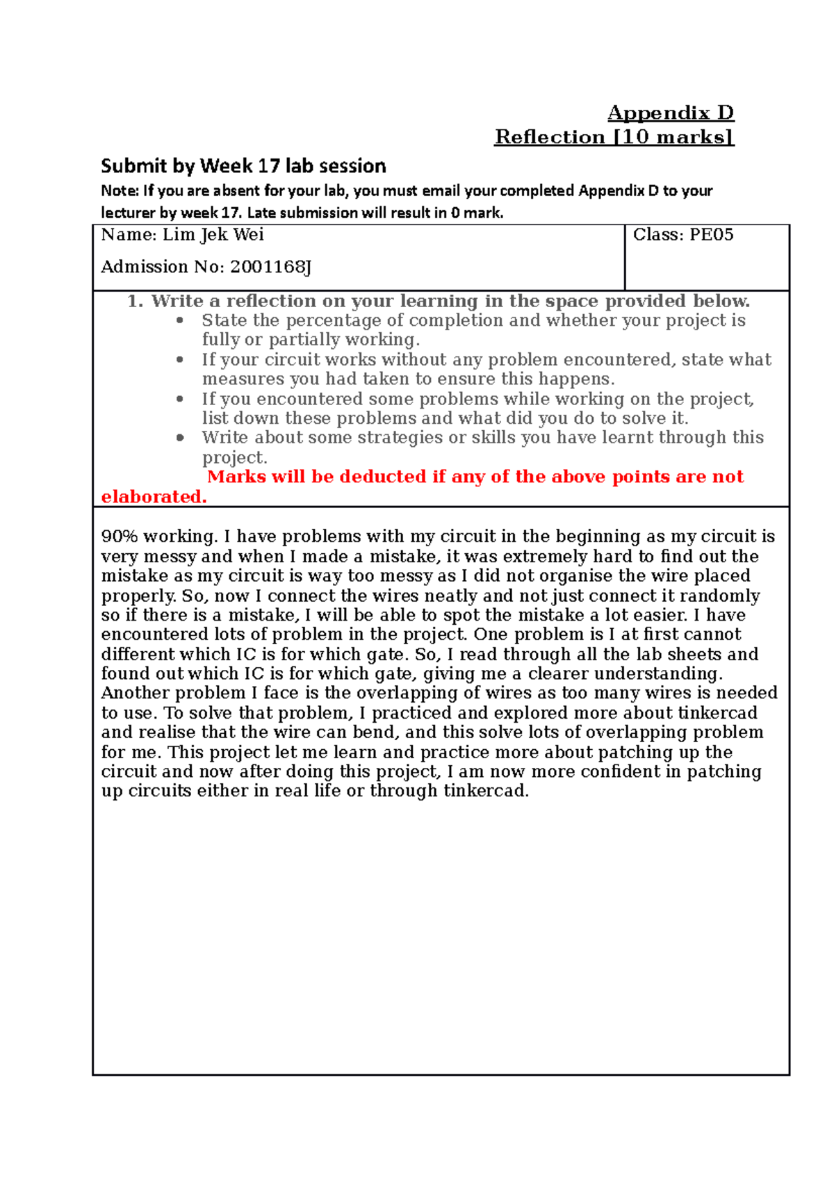 Appendix D - this will be the tutorial work for workcommunication ...
