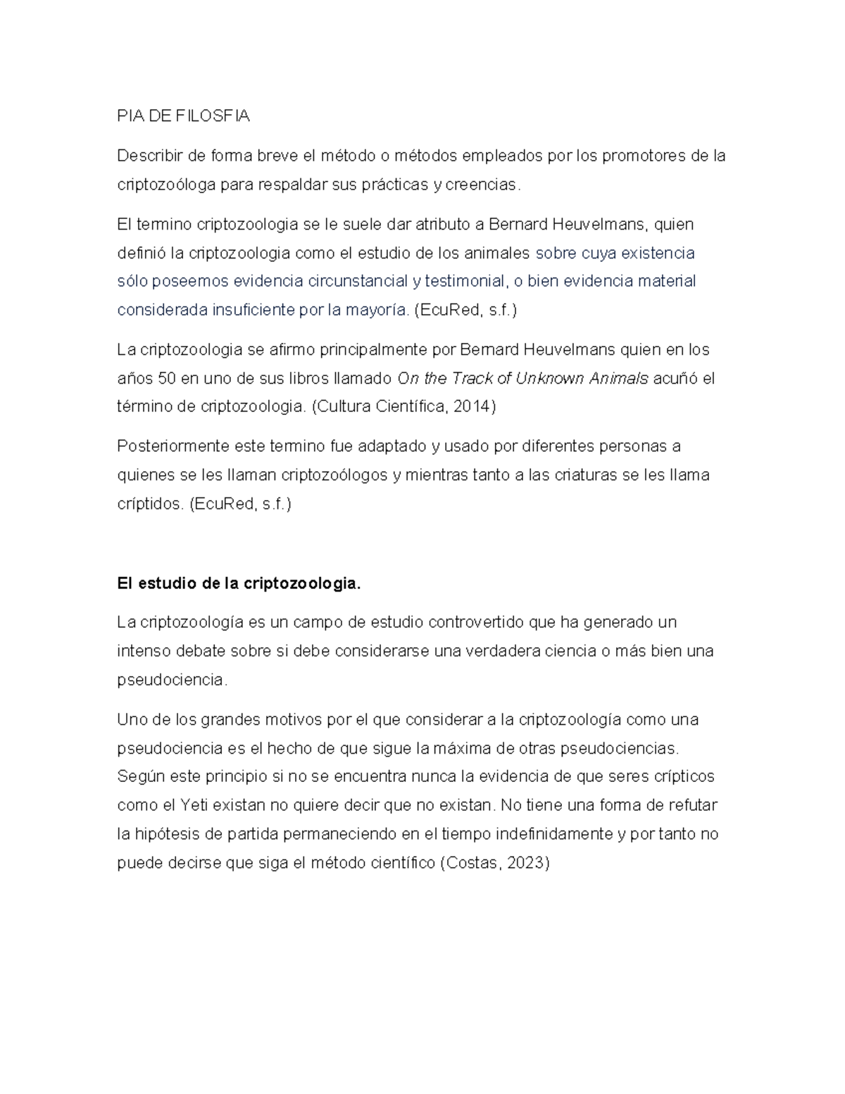 PIA DE Filosfia - .gggggggggggggg - PIA DE FILOSFIA Describir de forma ...