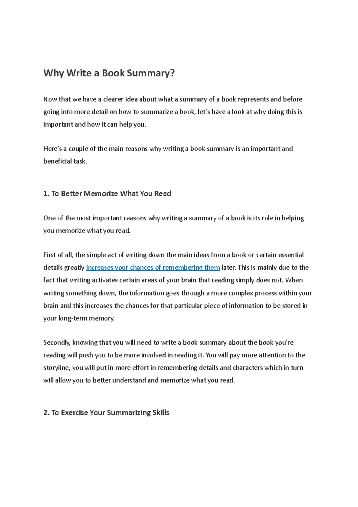 how to write the best essay - Why Write a Book Summary? Now that we ...