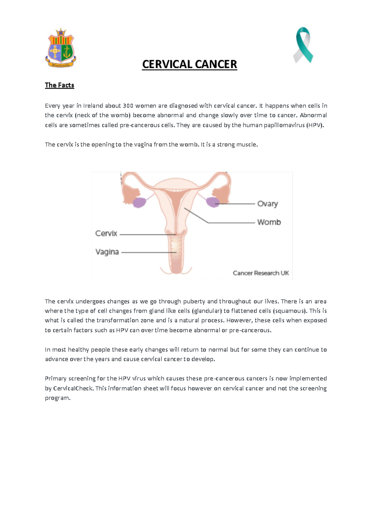 6. Cervical Cancer Author Mater Misericordiae University Hospital - The ...