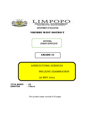 Agricultural science P2 gr10 final exam 2023 - UXOLOPHAMBILI HIGH SCHOOL P BOX 226 HAMMARSDALE ...