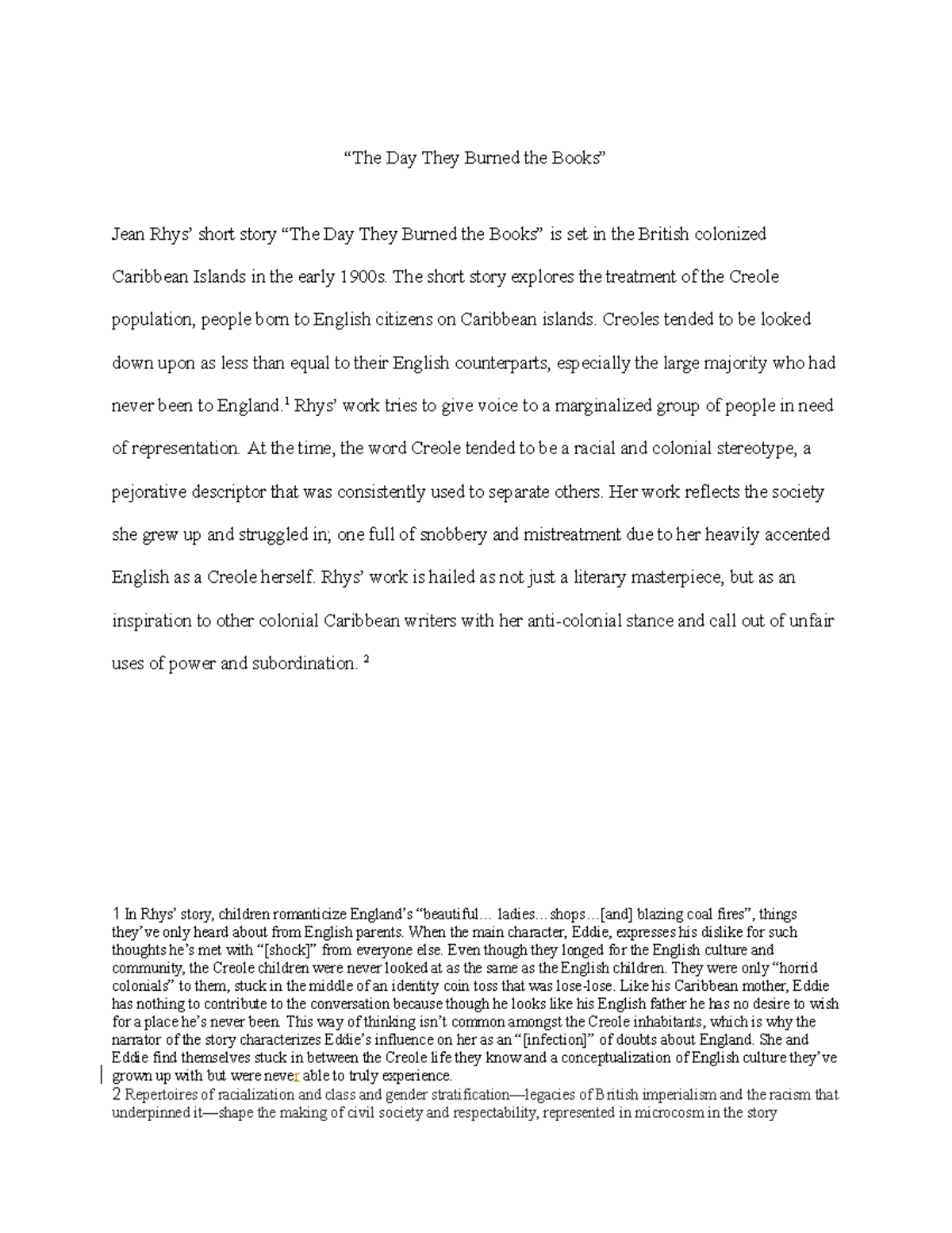 The Day They Burned the Books Primary Source Analysis - “The Day They ...