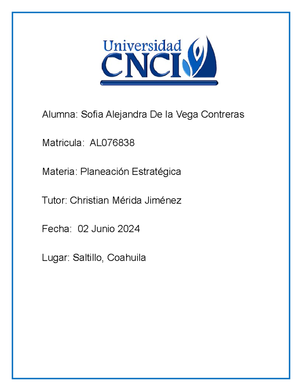 Proyecto Modular - Alumna: Sofia Alejandra De la Vega Contreras Matricula: AL Materia ...