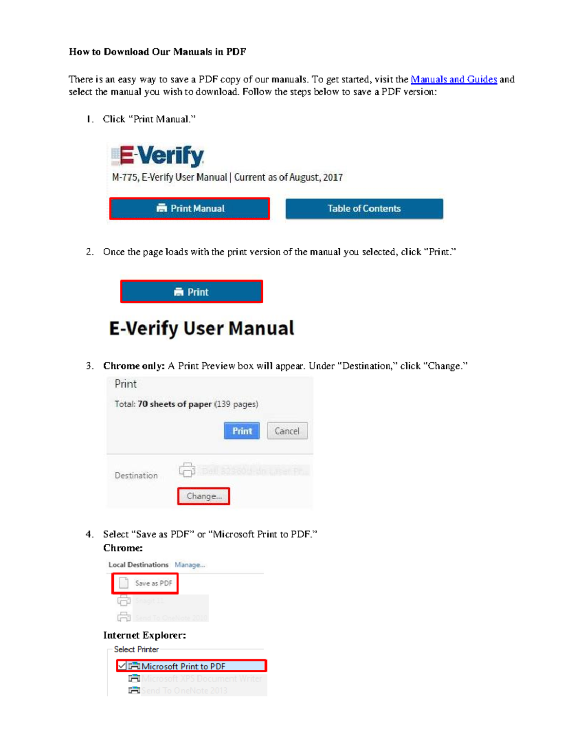 Instructions Create PDFof E-Verify Manual - How to Download Our Manuals ...