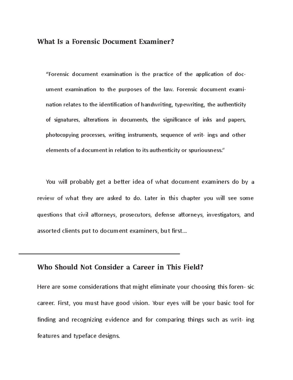 The Forensic Document Examiner - What Is a Forensic Document Examiner ...