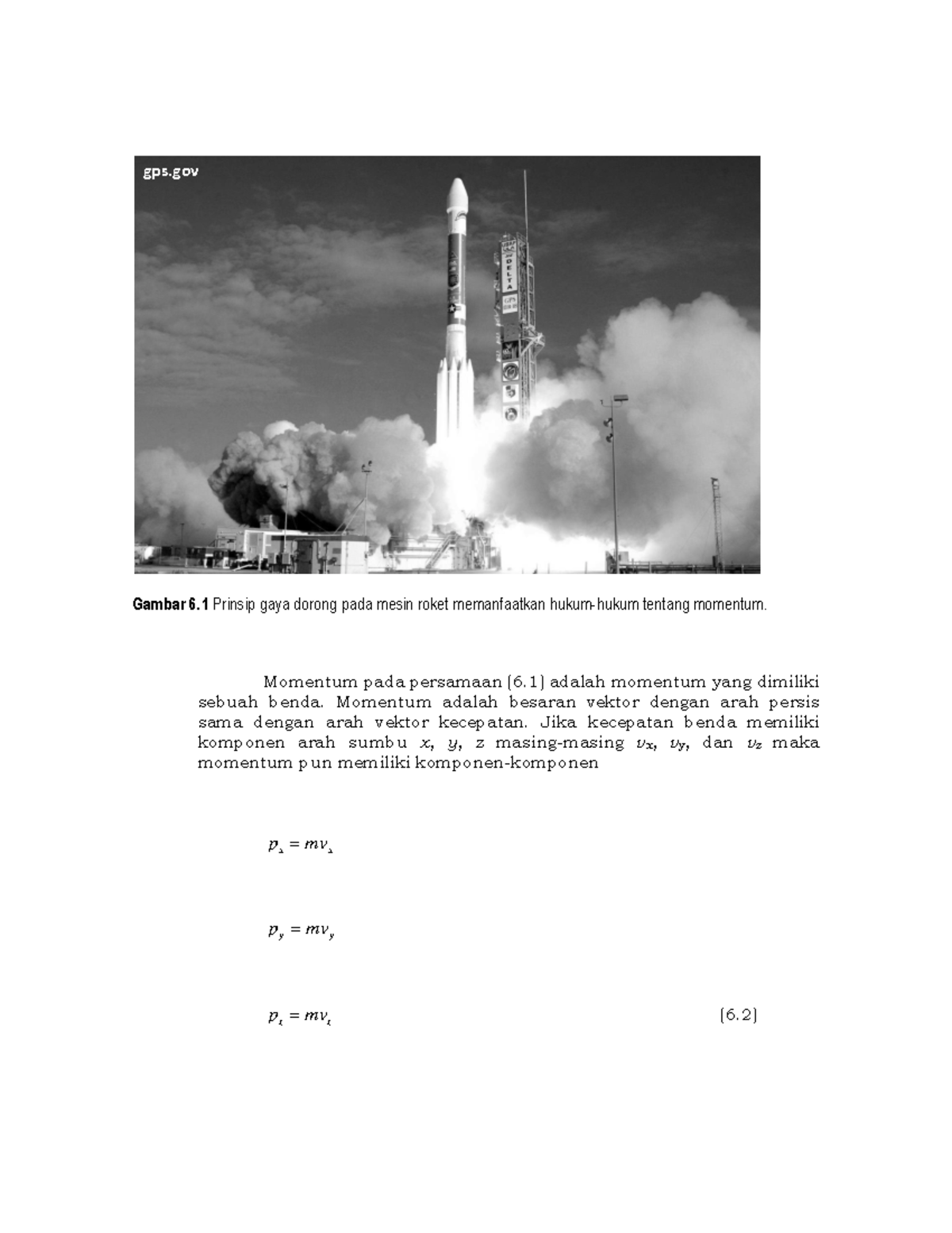 Catatan Fisika Dasar I (106) - gps Gambar 6 Prinsip gaya dorong pada ...