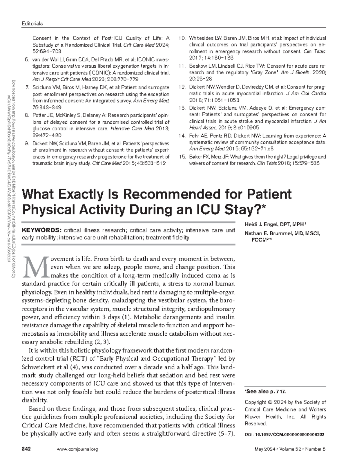 What exactly is recommended for patient physical - 842 ccmjournal May ...