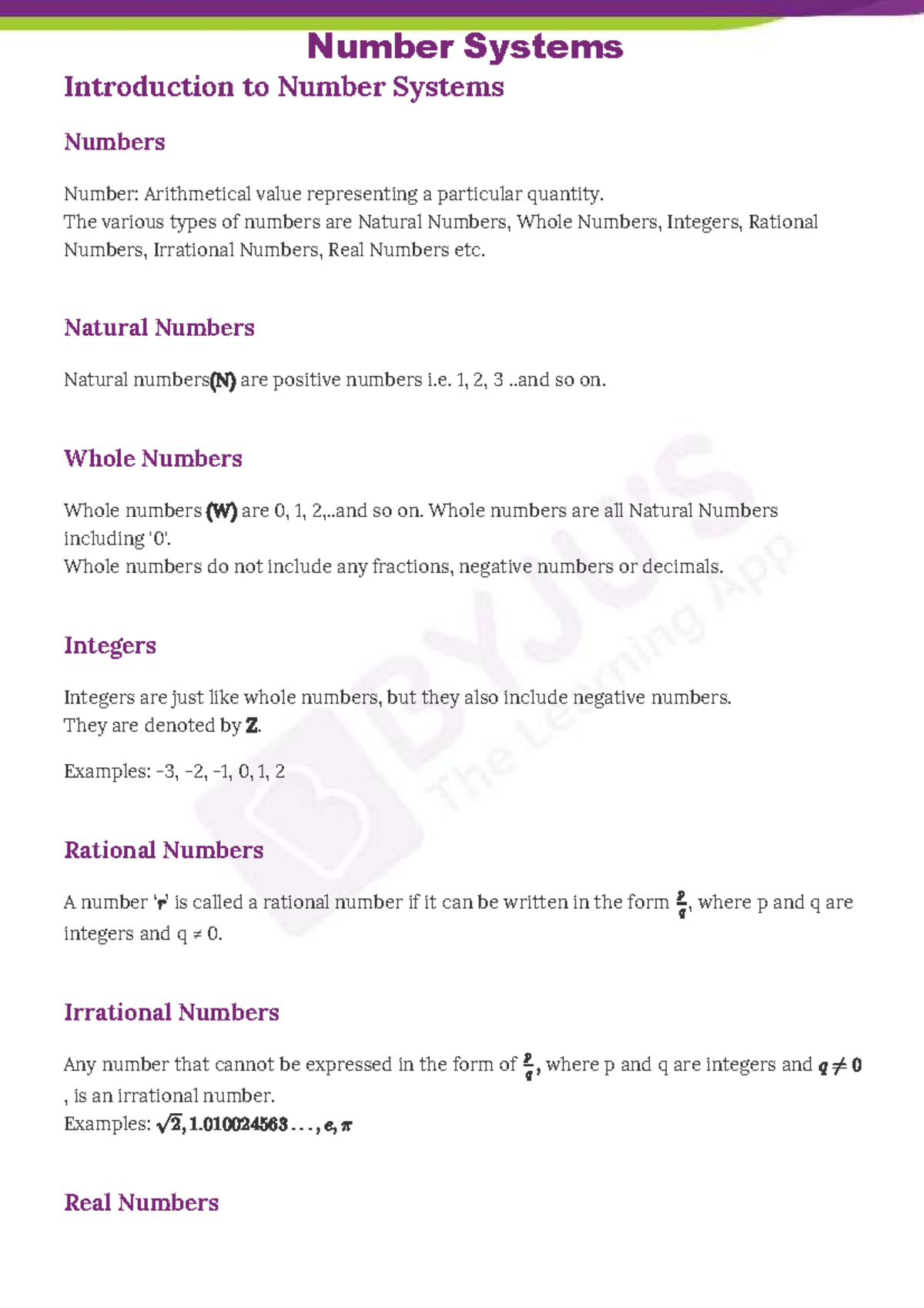 Programming methodology - Introduction to Number Systems Numbers Number: Arithmetical value ...