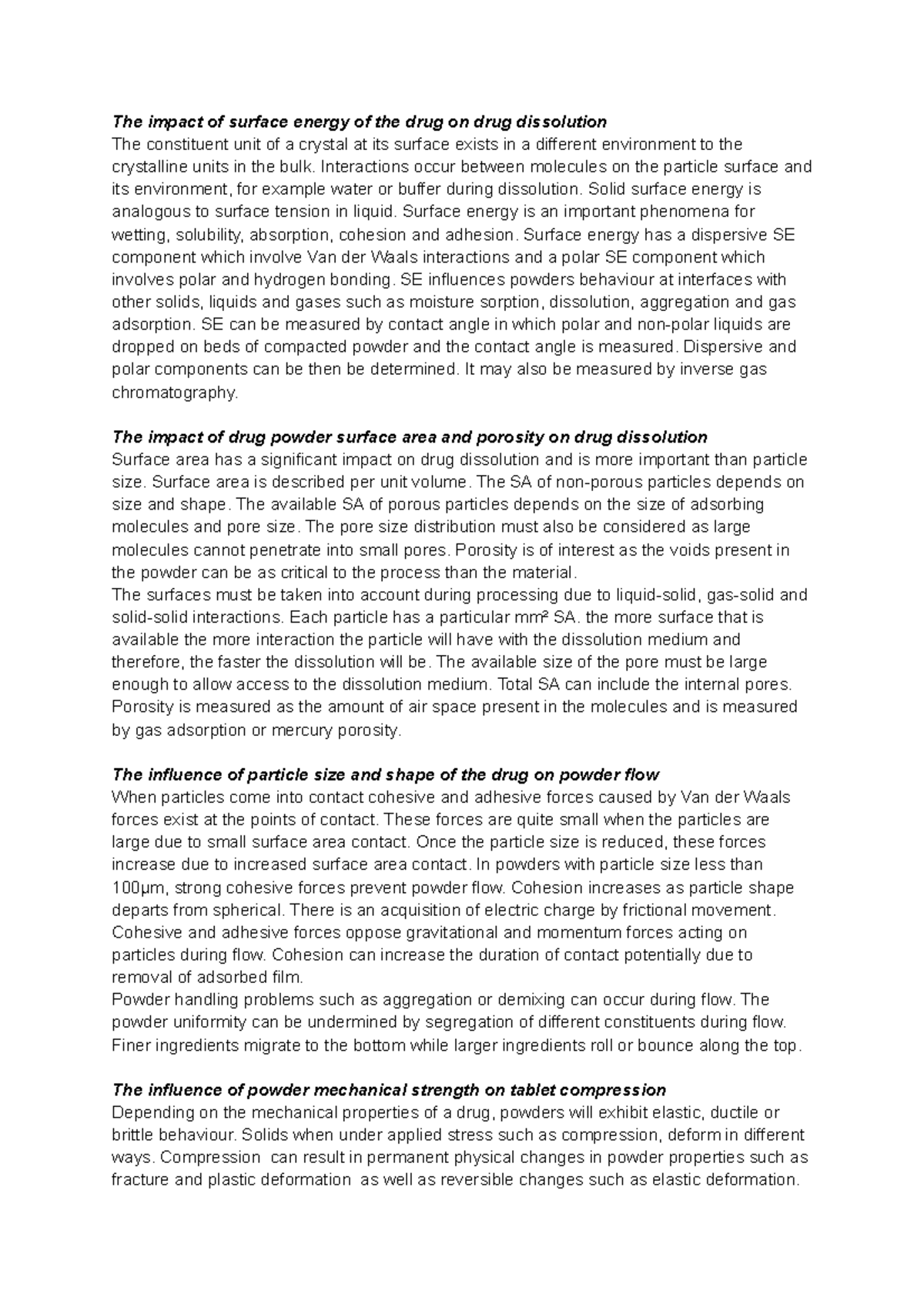 Exam Questions Grade 1 1 The Impact Of Surface Energy Of The Drug exam-questions-grade-1-1-the-impact-of-surface-energy-of-the-drug