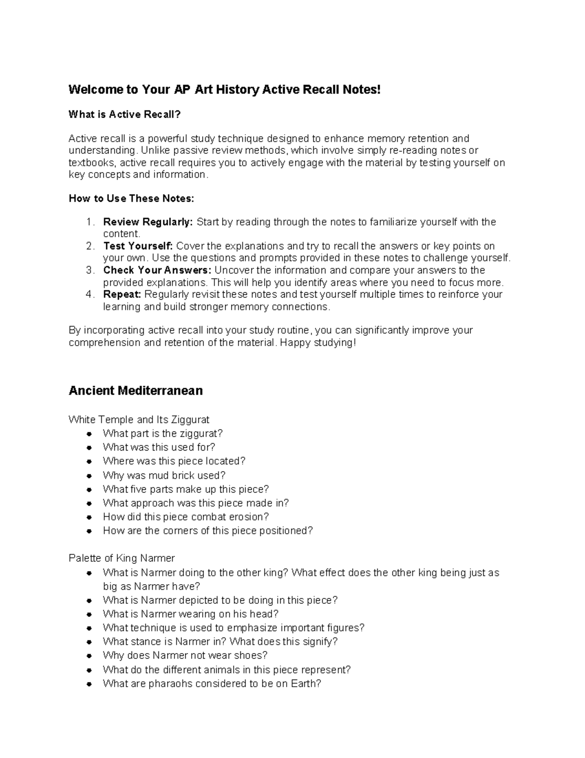 AP Art History Ancient Mediterranean - Welcome to Your AP Art History ...