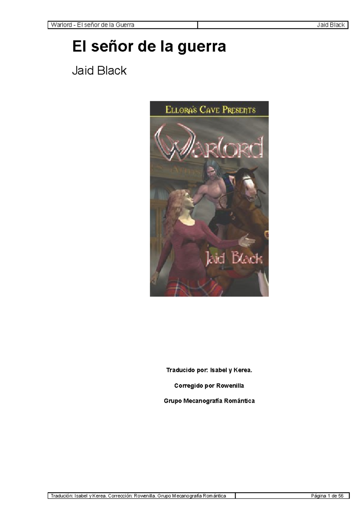 Jaid Black - El seคor de la guerra - El señor de la guerra Jaid Black ...