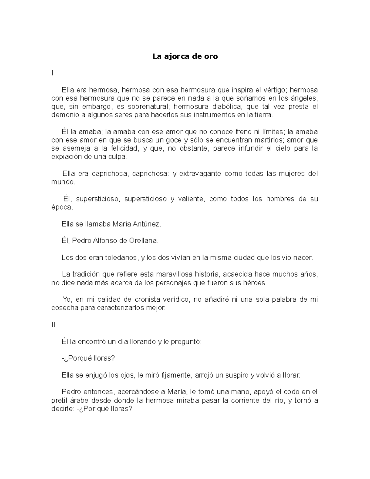 La ajorca de oro - wiknwidjwidwjiwjiwjidwjkiwji - La ajorca de oro I ...