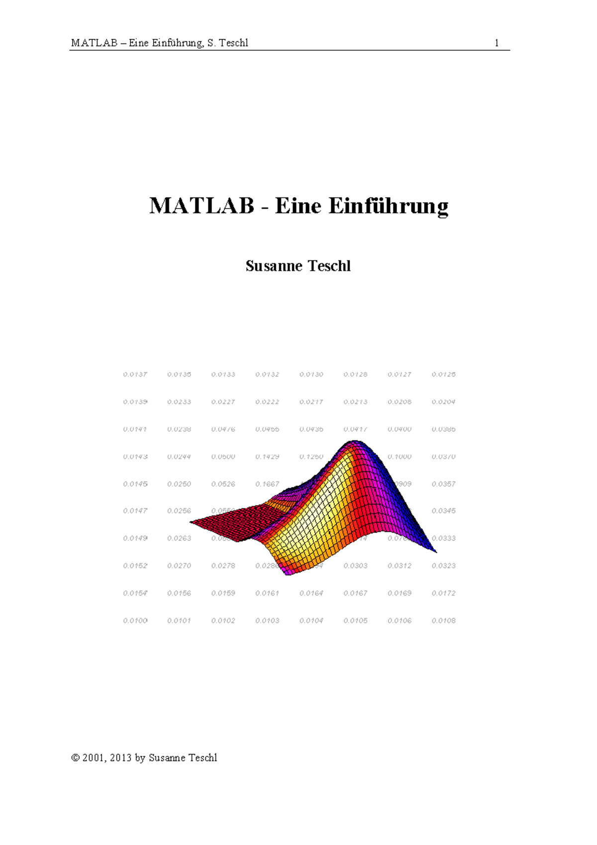 Matlab Skriptum Matlab - Anwendung in der Regelungstechnik.pdf - MATLAB ...