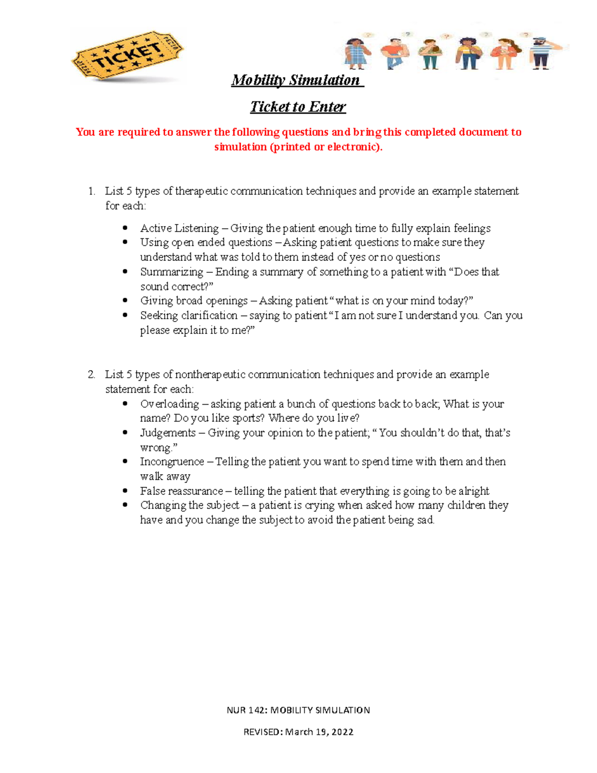 Mobility Simulation Ticket to Enter - Mobility Simulation Ticket to ...