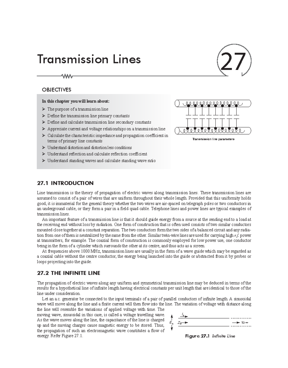 Module 27 - Notes - Transmission Lines 27 OBJECTIVES In this chapter ...