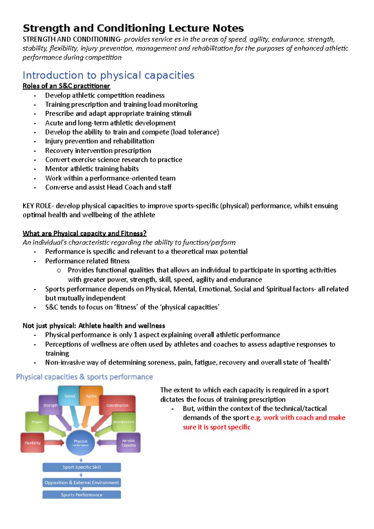 Strength and Conditioning Lecture Notes - Strength and Conditioning ...