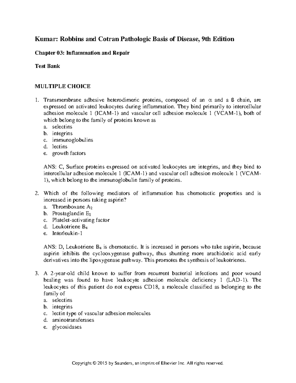 1455726133-tspl - Practice questions for anatomical pathology - Kumar ...