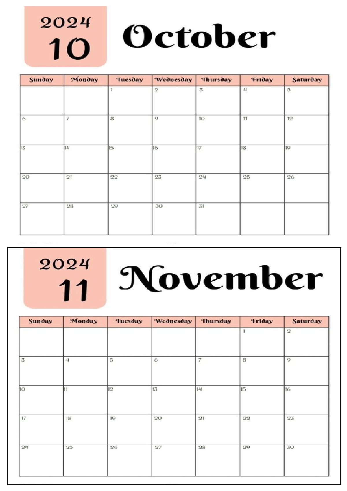 Calendar - N/a - Science 10 - Human Body - 2024 10 October Sunday ...