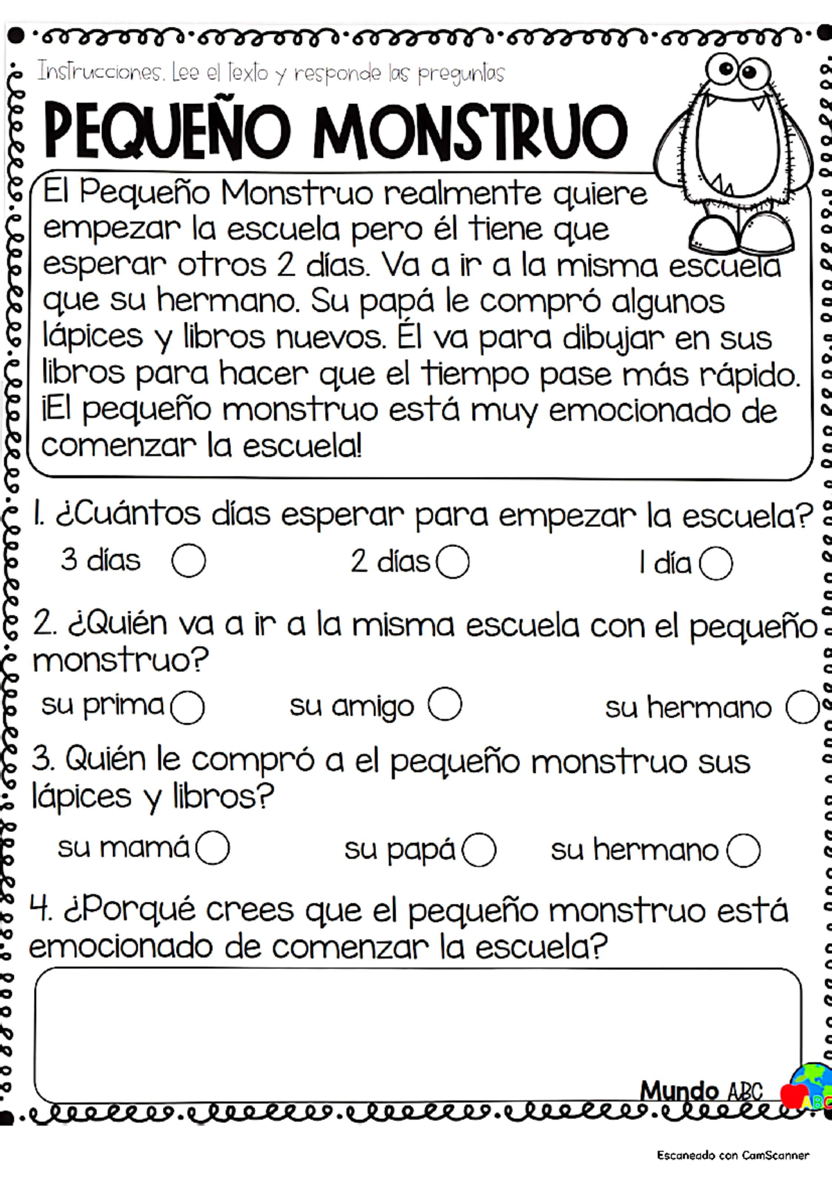 Guía de repaso noviembre - Instrucciones Lee el Texto Y responde las ...