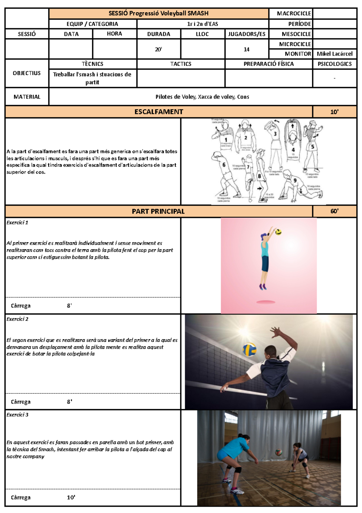 Sessió de Progressió Voley-2 - SESSIÓ Progressió Voleyball SMASH ...