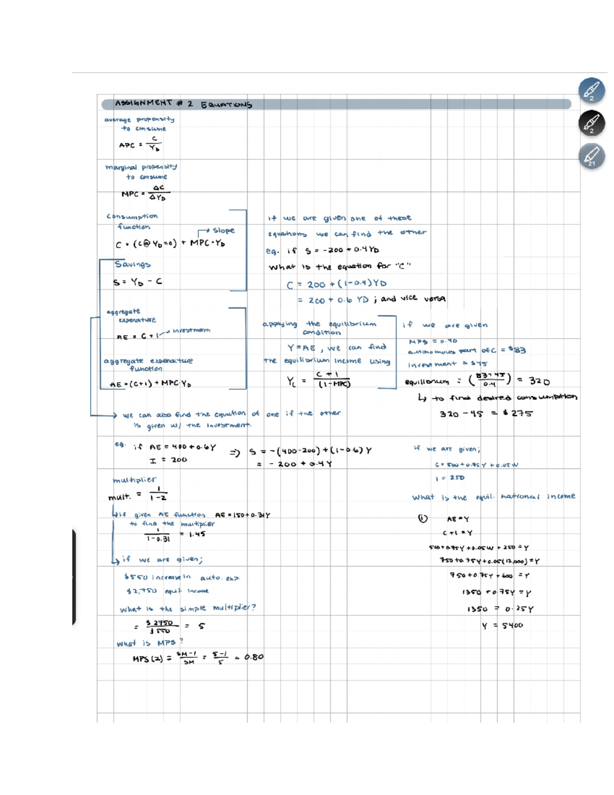 Assignment 2 Equations - ECON 203 - Studocu