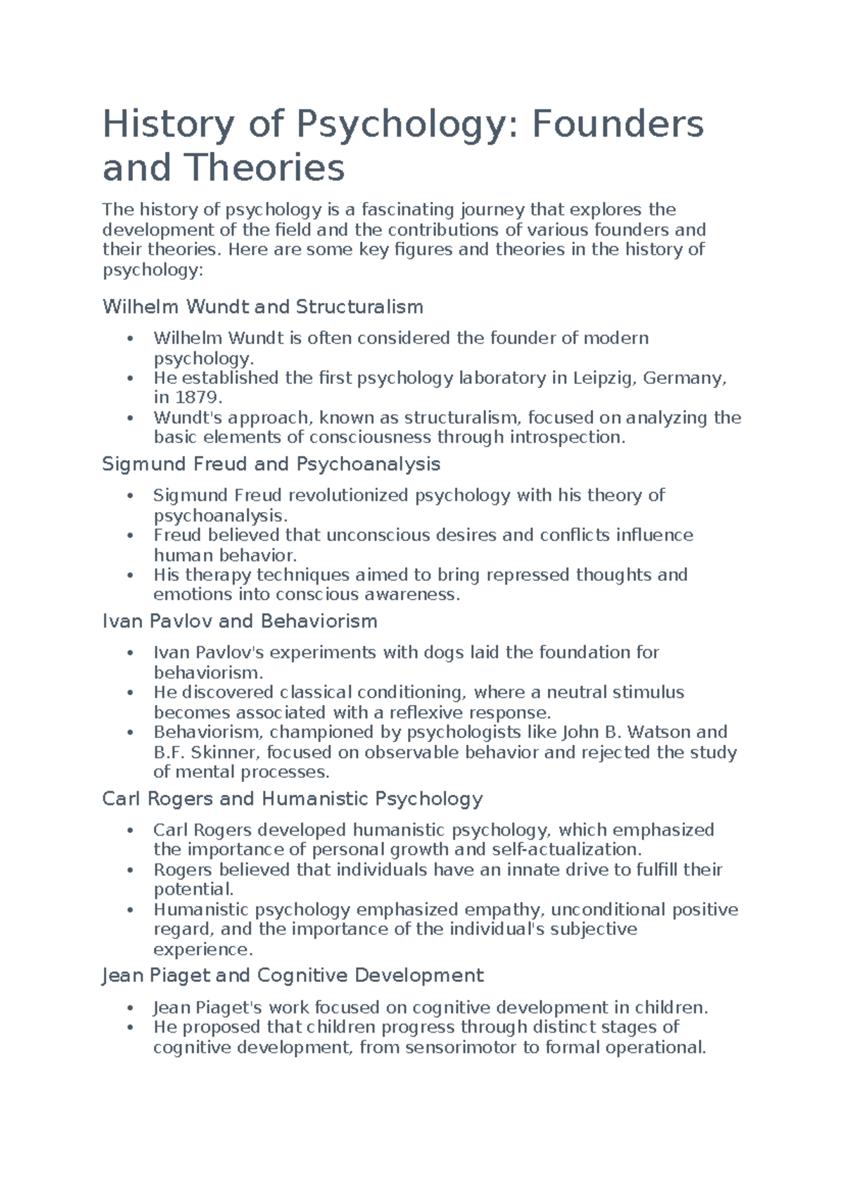 History of Psychology - Here are some key figures and theories in the ...